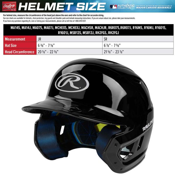 Baseball Batting Helmet Sizes
