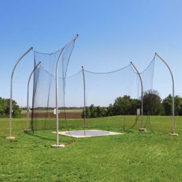 Gill 6-Pole Aluminum High School Discus Cage & Net - Anthem Sports