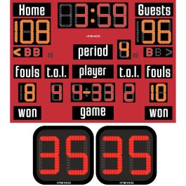 Nevco 8'x6' Multi-Sport Scoreboard w/ Controller & Shot Clocks - Anthem ...
